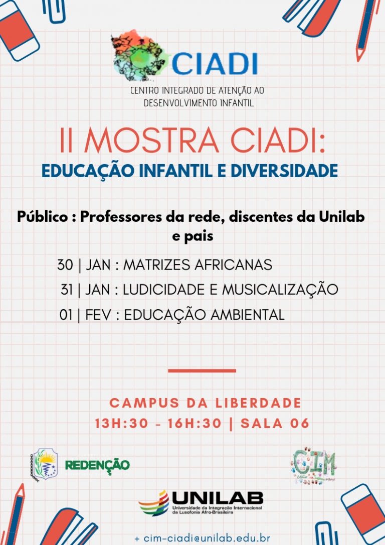9º formação do CIADI, intitulada II Mostra CIADI, tem início nesta ...