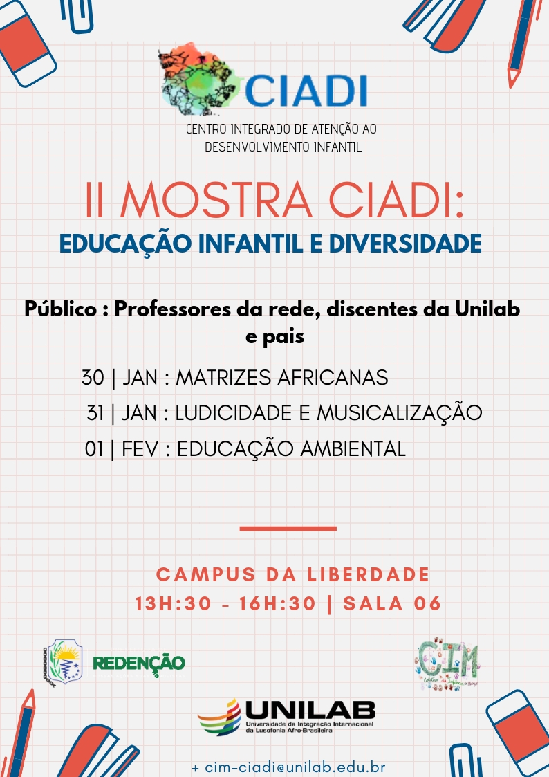 9º formação do CIADI, intitulada II Mostra CIADI, tem início nesta ...