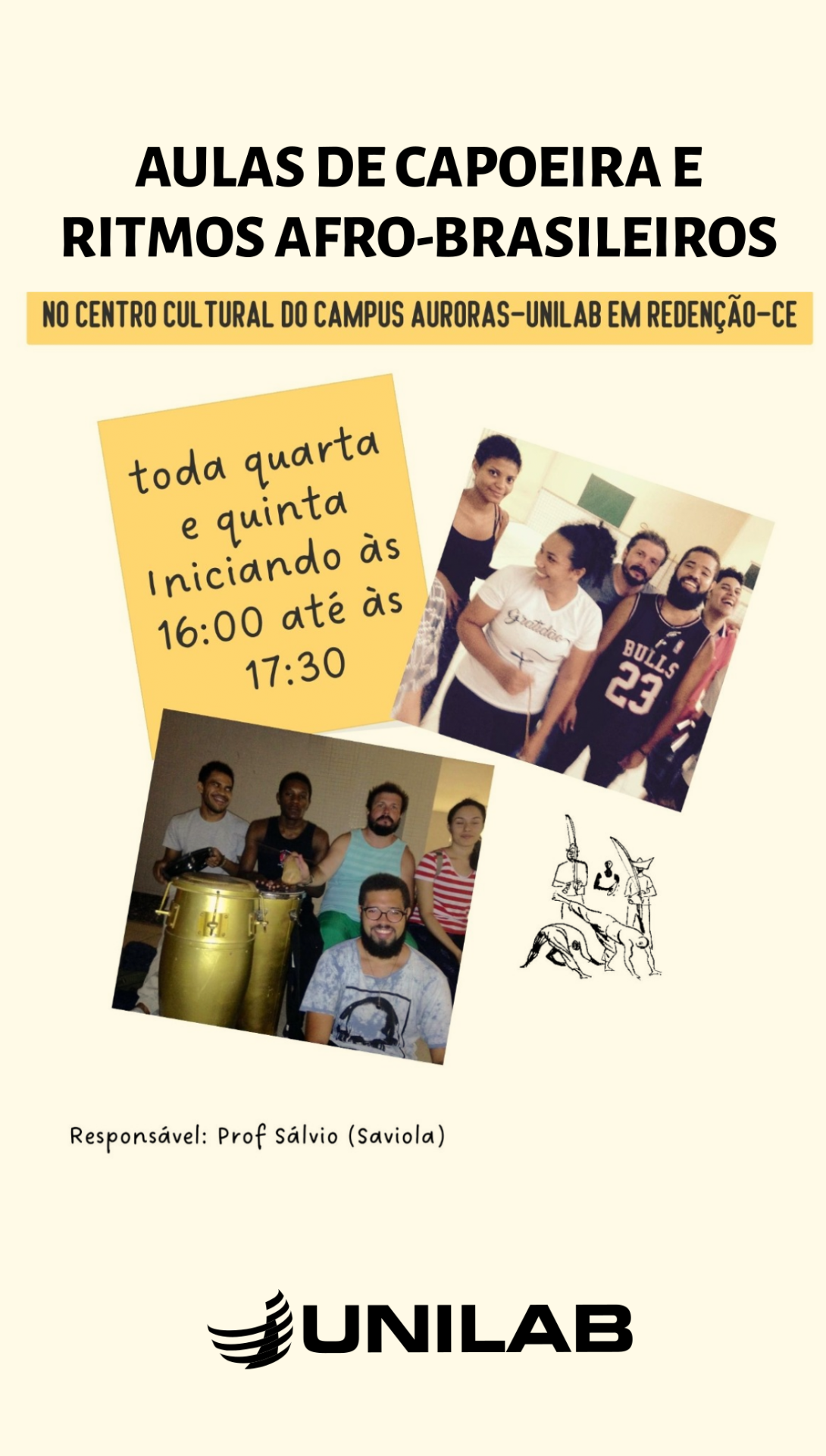 Ação de extensão oferta aulas de capoeira e ritmos afro-brasileiros ...